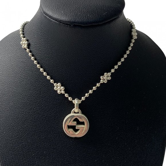 Gucci | Jewelry | Gucci Womens Gg Logo Silver Necklace Ag925 | Poshmark